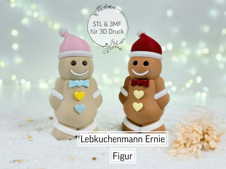 Digital STL File Gingerbread Man Ernie | Figure | Decoration | Gift ...