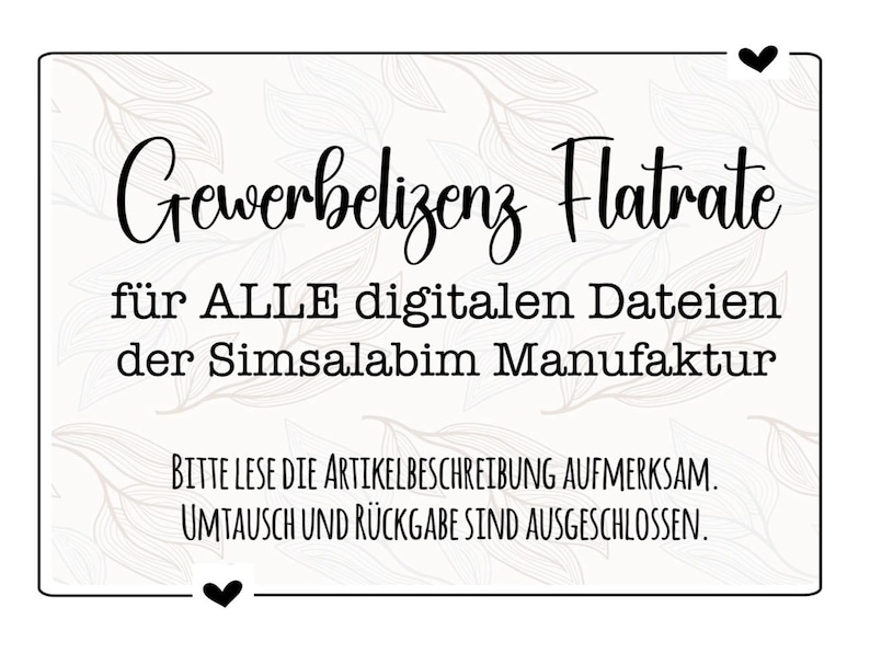 Commercial License Flat Rate All-inclusive for ALL Digital Files of the ...