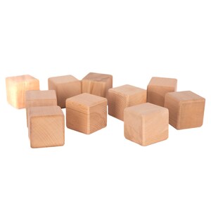 Set of 10 Wood Toys Wood Cube and Blocks Craft Matarials - Etsy