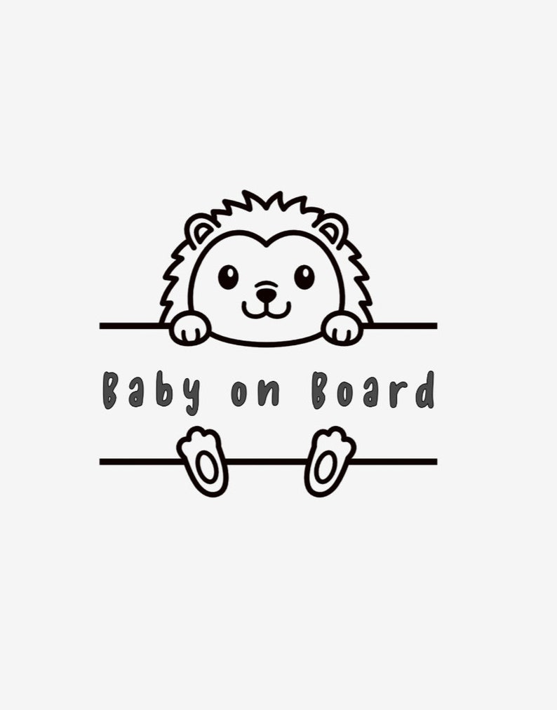 Baby on Board/ Twins on Board/ Triplets on Board Animal Character Car ...