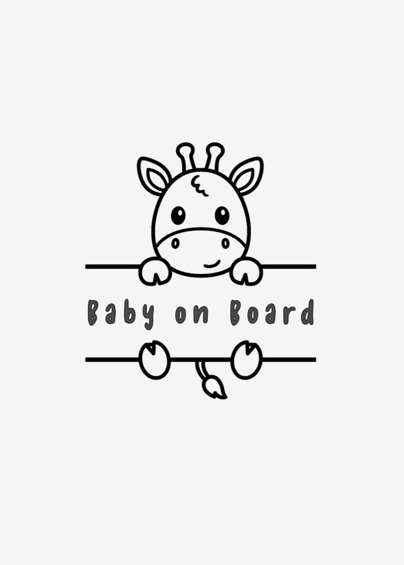 Baby on Board/ Twins on Board/ Triplets on Board Animal Character Car ...