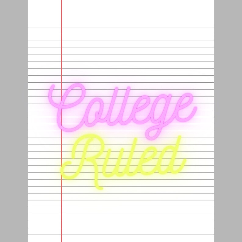 Printable College Ruled Paper,journal Page,lined Paper,4x4 Graph Paper ...