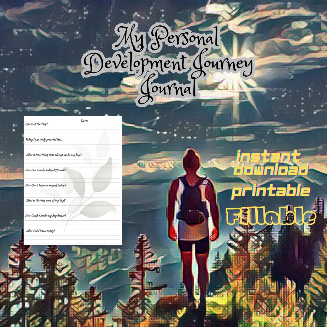 Printable and Fillable My Personal Development Journey Journal - Etsy