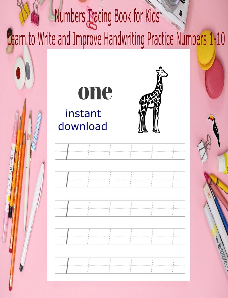 Printable Numbers Tracing Book for Preschool and Primary School Kids ...