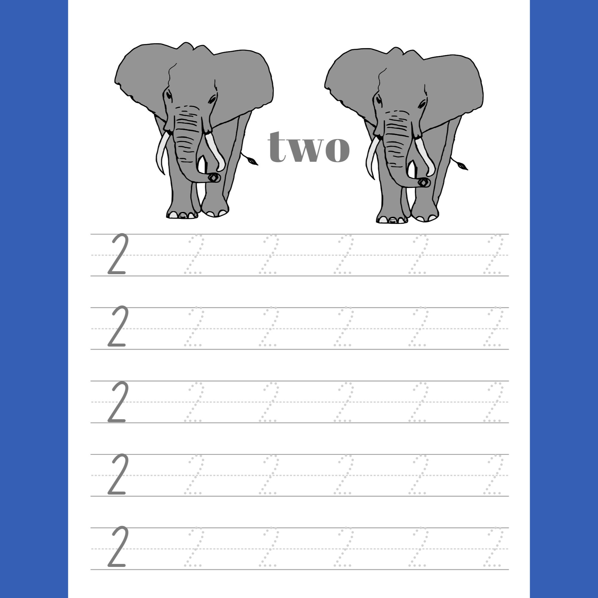 Instant Download Printable Number Tracing Workbook for Kids ...