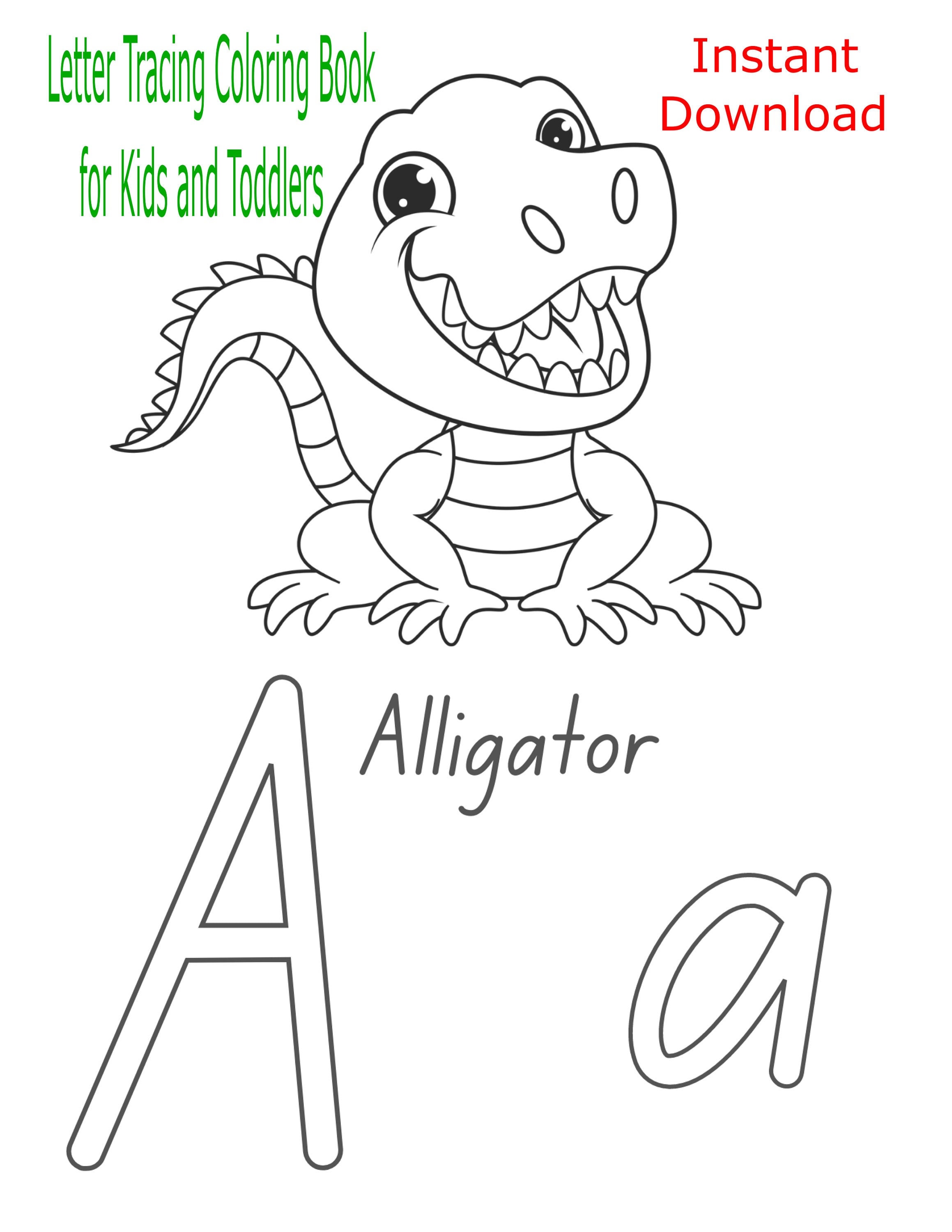 Printable Handwriting Letter Tracing and Coloring Book for - Etsy
