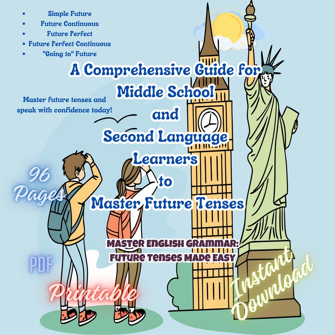 Master English Grammar: Future Tenses Printable Workbook + Bonus ...