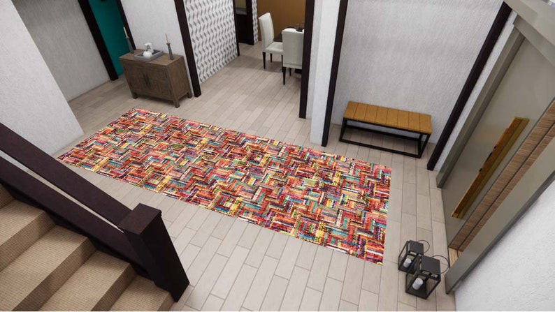 Colorfull Runner Rug Kitchen Runner Rug Washable Kitchen - Etsy