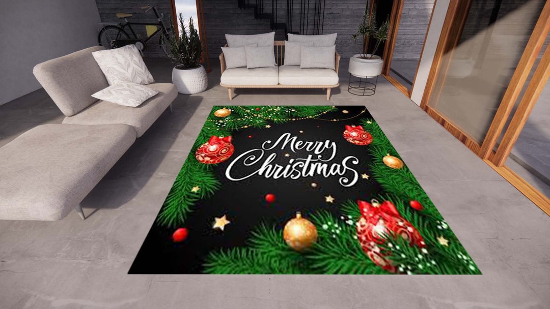 Noel, 2024, Merry Christmas Rug, Christmas Santa Claus and Snowmain Rug ...