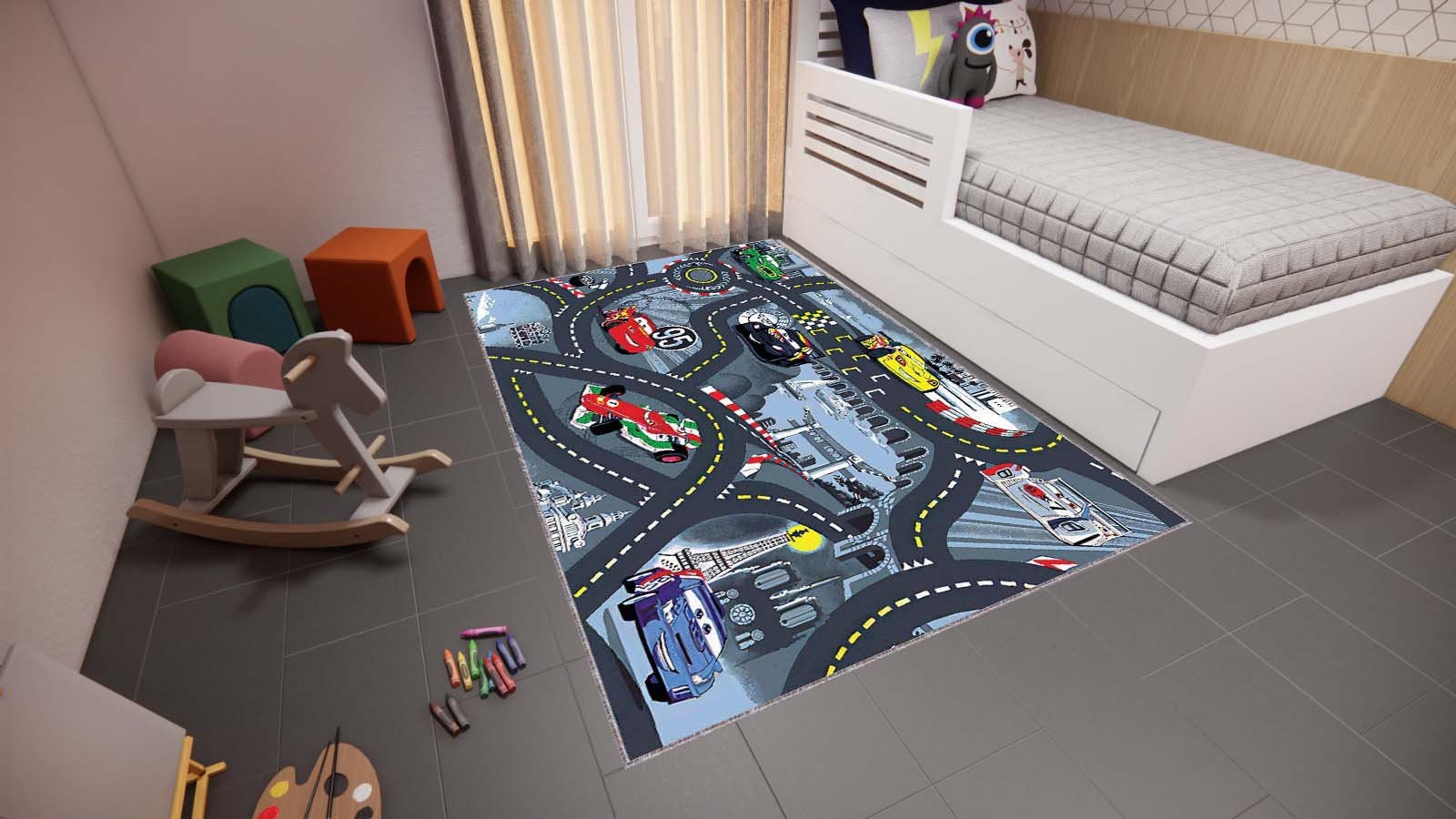 Car Road Kids Rug Lightning Mcquenn Rug Play Rug Boys Rug - Etsy