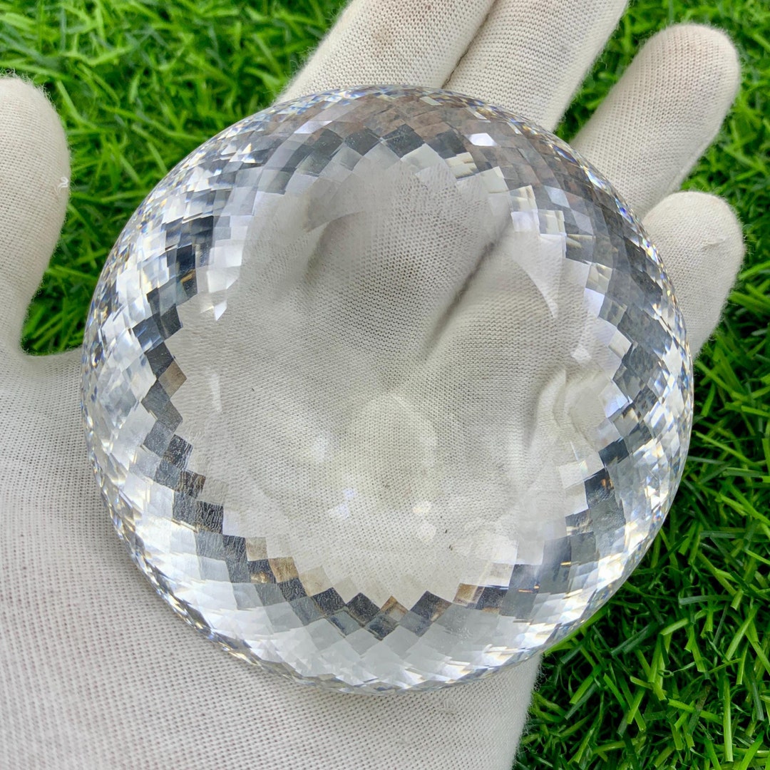 1404 CRT Clear Quartz Gemstone, AAA Excellent Quality Faceted Cut ...