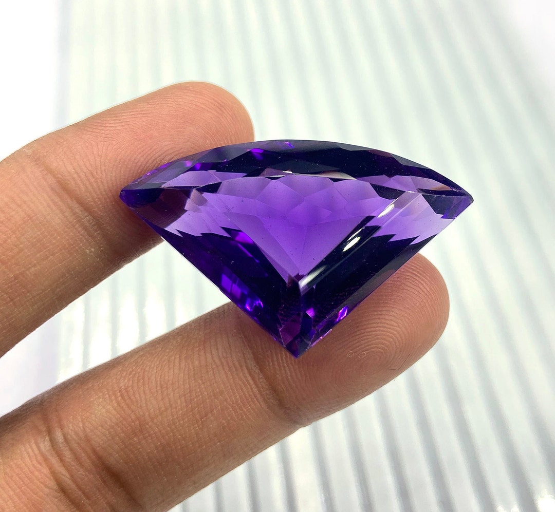 Big Size Amethyst Faceted Cut Stone, Amethyst Quartz, Diamond Cut ...