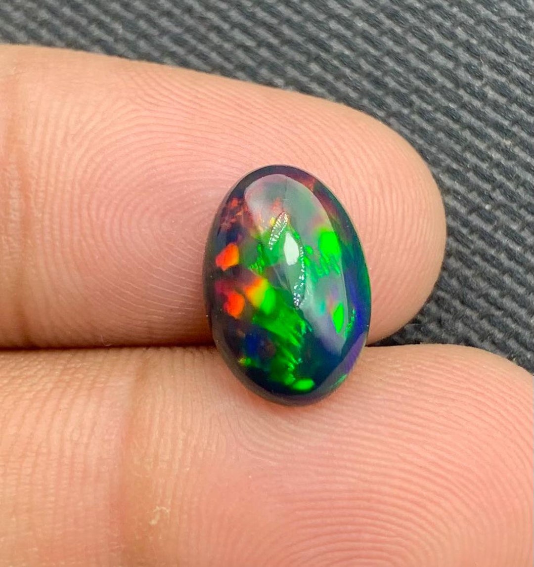 AAA Quality Black opal Cabochon, Smoked Opal, Black Natural Ethiopian ...