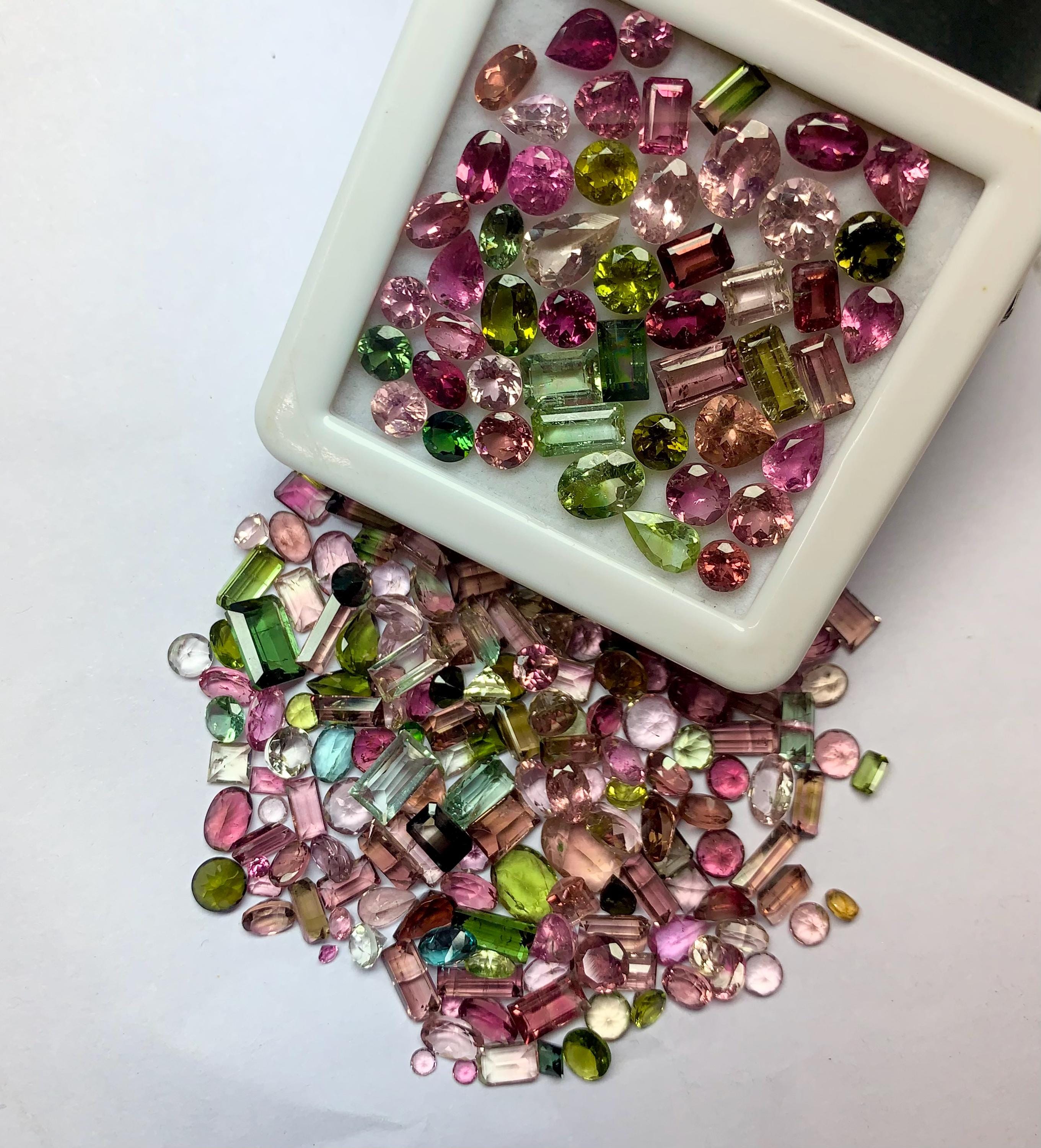AAA Tourmaline Mix Shape Gemstone: Multi-color Faceted Loose Stone - Etsy
