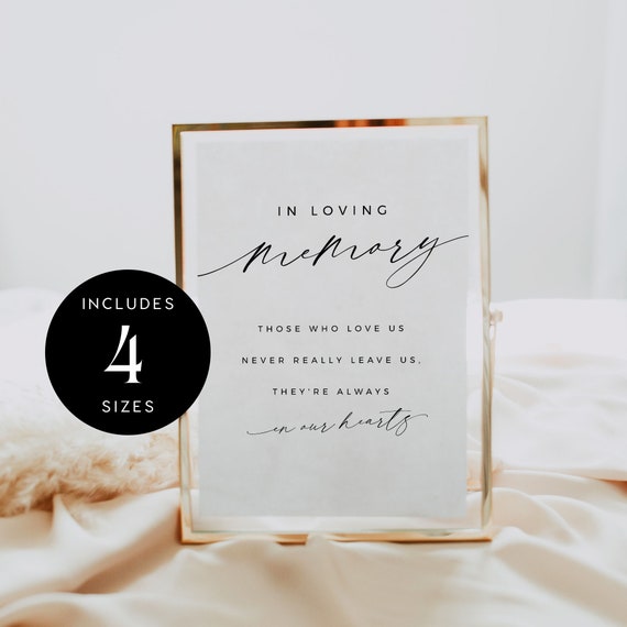 In Memory Sign Template in Loving Memory Sign in Memory Sign - Etsy UK