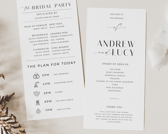Infographic Wedding Program, Wedding Schedule, Wedding Icons, Order of ...