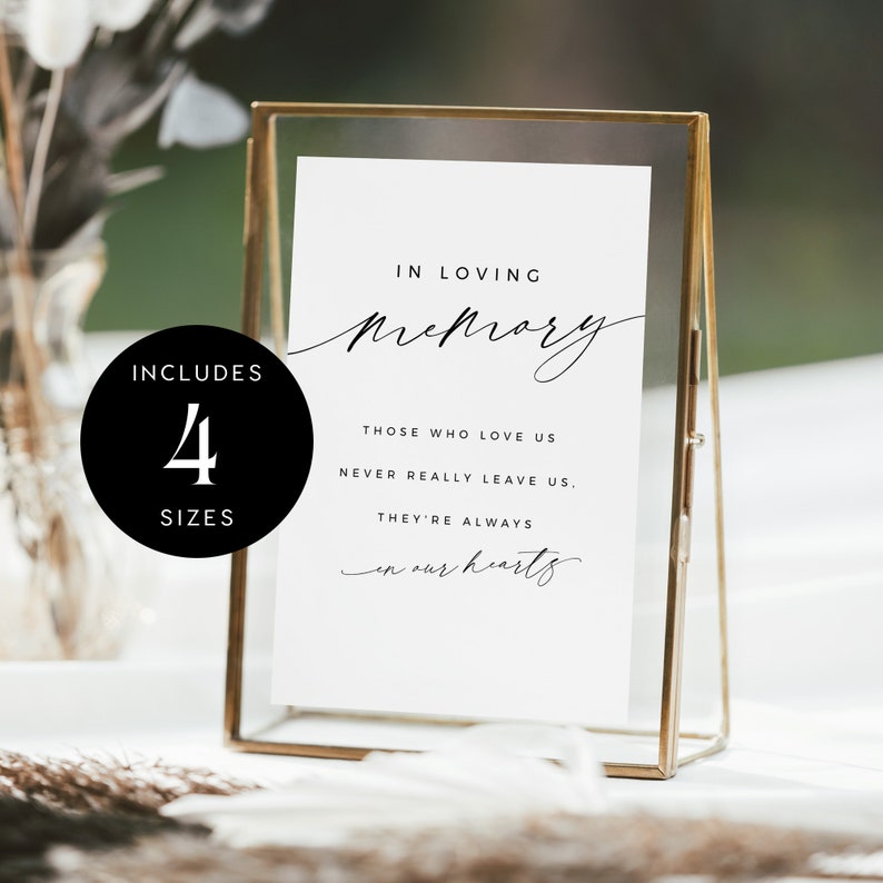 In Memory Sign Template in Loving Memory Sign in Memory Sign - Etsy