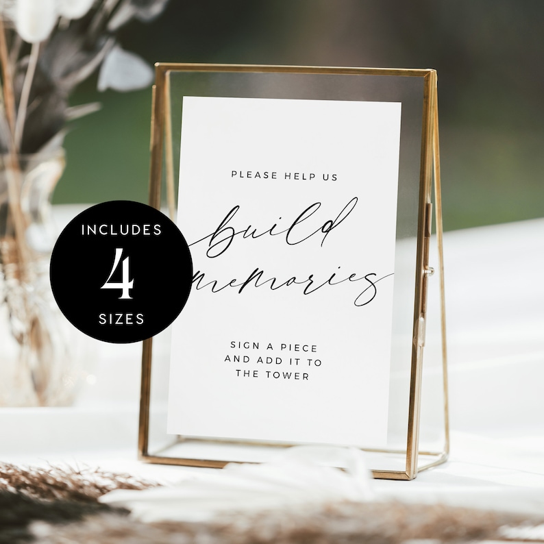 Building Blocks Sign Template Build Memories Sign Wedding - Etsy