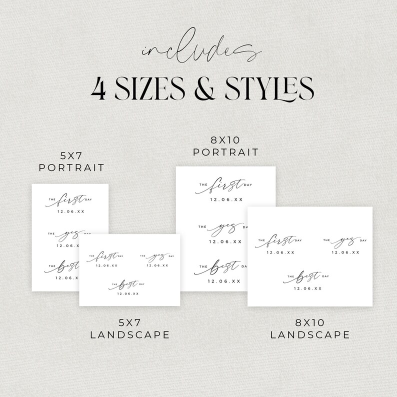 Special Dates Sign Template Printable Wedding Important Dates - Etsy