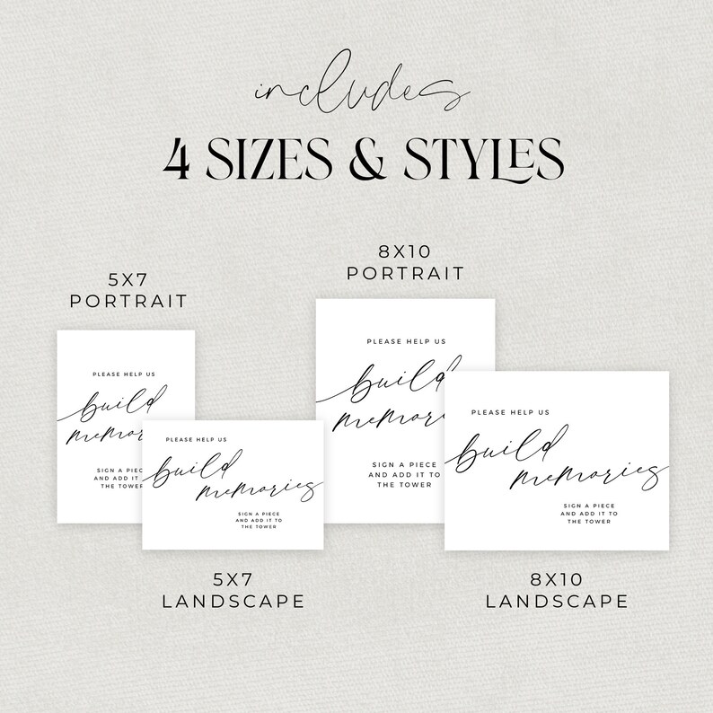 Building Blocks Sign Template Build Memories Sign Wedding - Etsy