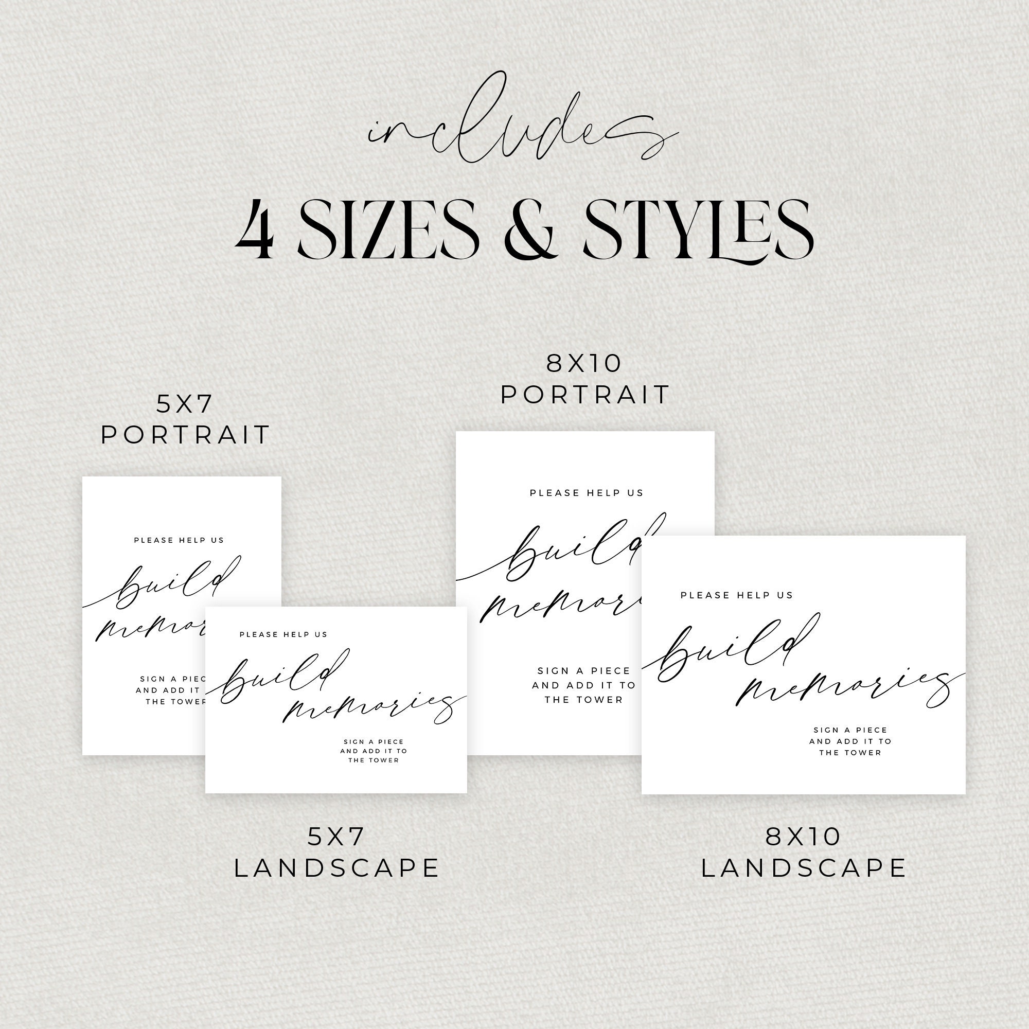 Building Blocks Sign Template Build Memories Sign Wedding - Etsy