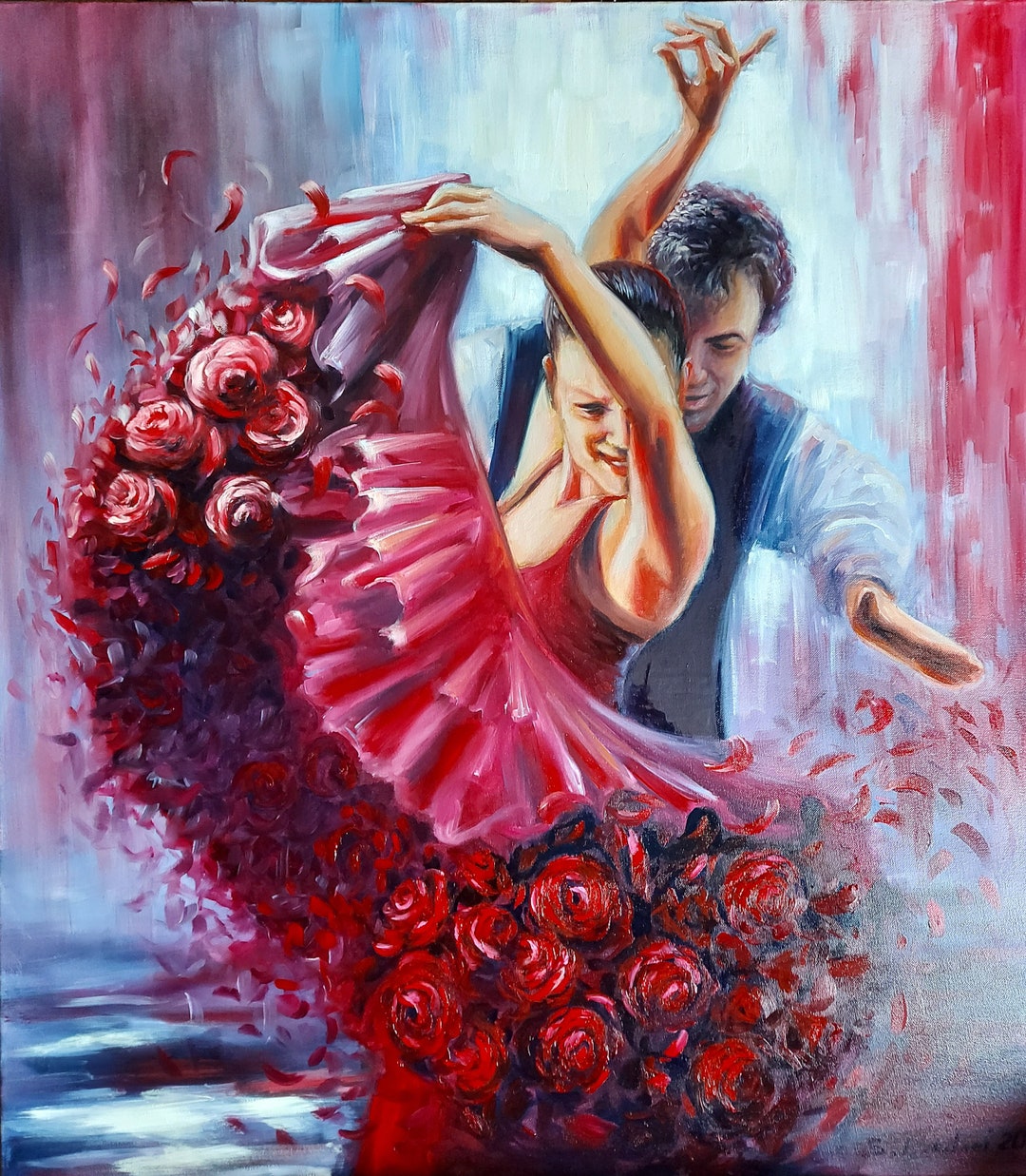 A Modern Art Masterpiece Inspiring Preppy Wall Decor and - Etsy