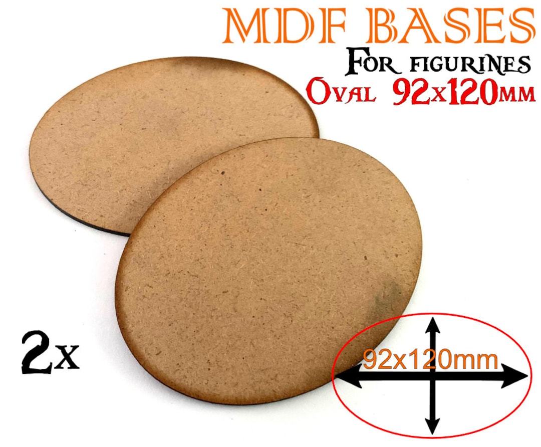 Oval Bases Sizes 92x120mm Model Making D&D Figurines Base Total ...