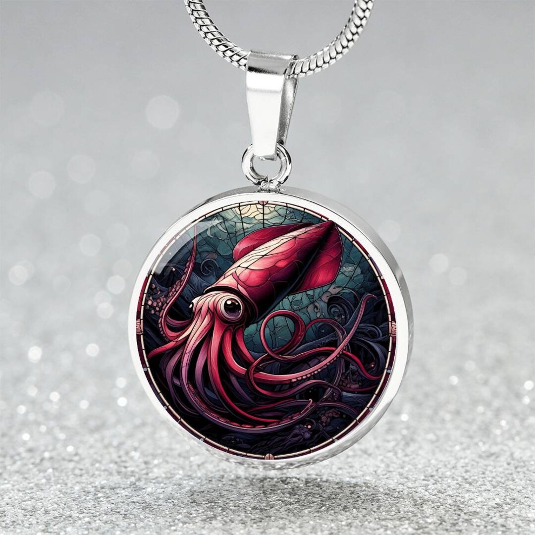 Deep Sea Majesty Pendant Giant Squid Necklace Marine Life Jewelry Ocean ...