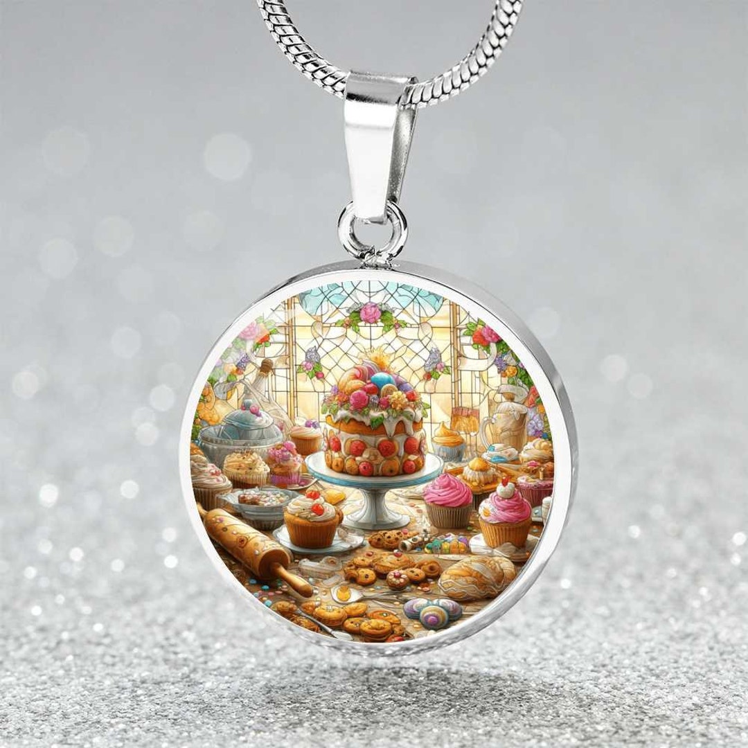 Baker's Delight Pendant Pastry Chef Necklace Artisan Bakery Jewelry ...