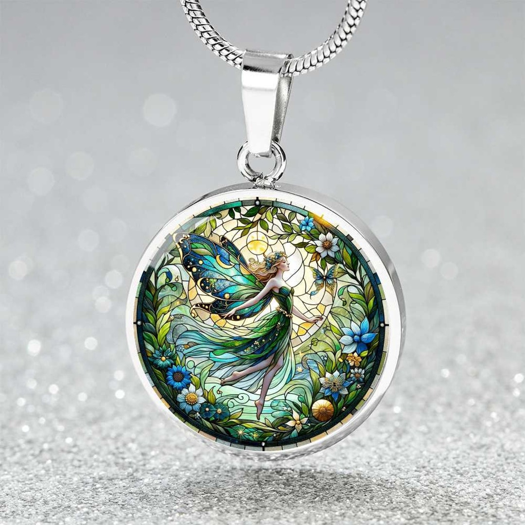 Enchanted Forest Fairy Pendant Nature Inspired Fairy Necklace Whimsical ...