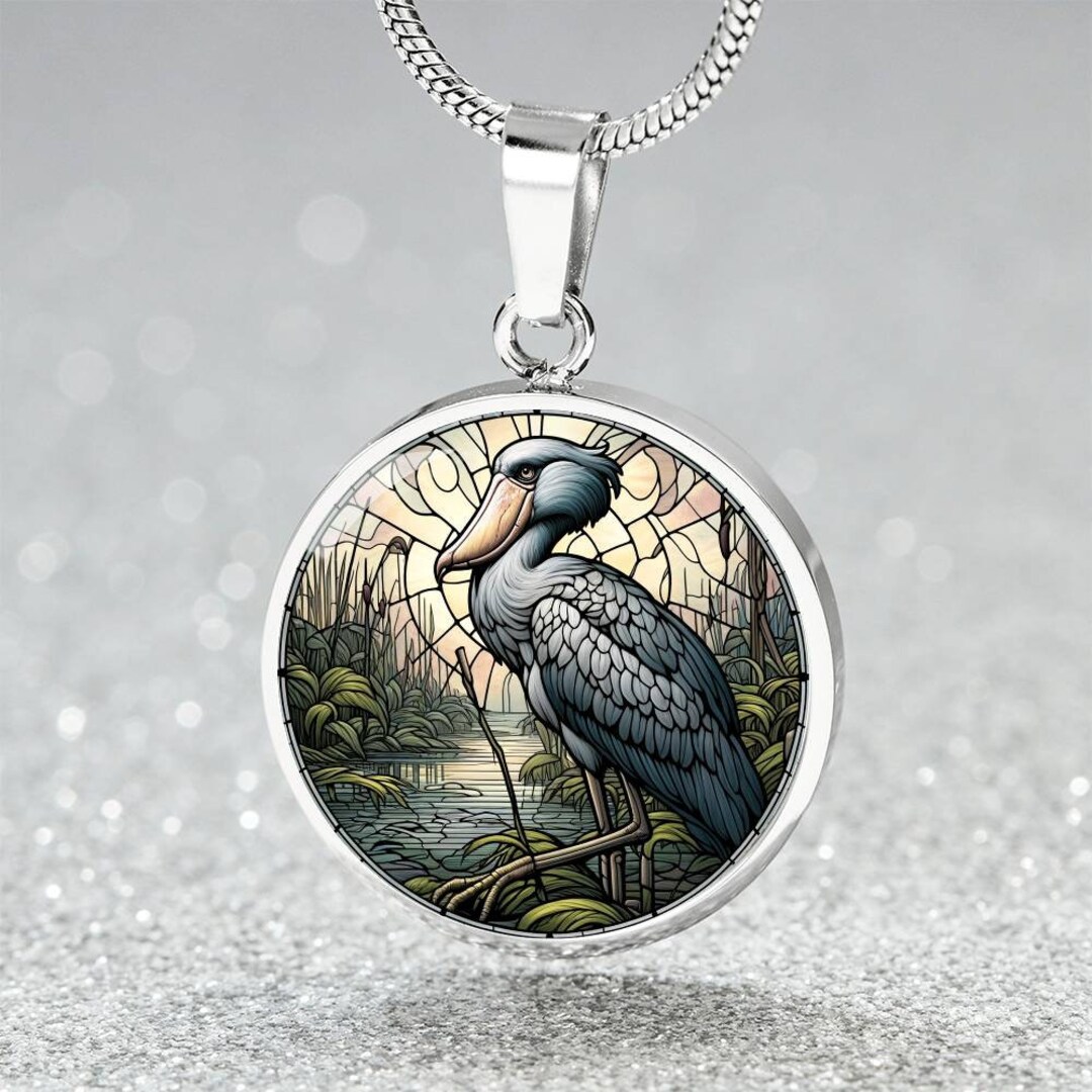 Regal Shoebill Stork Sentinel Medallion Mystic Marshlands Pendant Grand ...