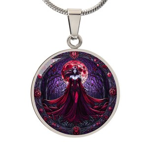 Enigmatic Vampire Queen Medallion Dark Fantasy Vampire Pendant ...