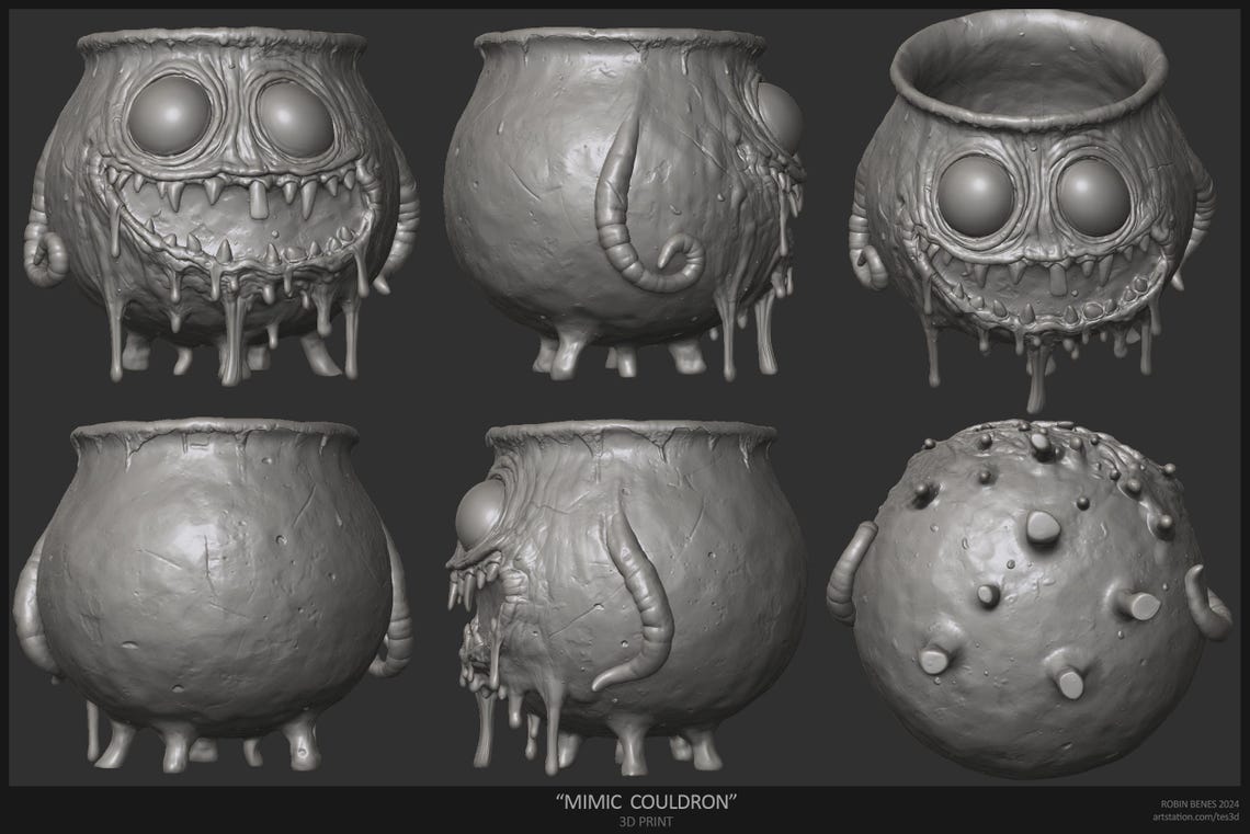 Mimic Couldron - 3D Print Files - Etsy