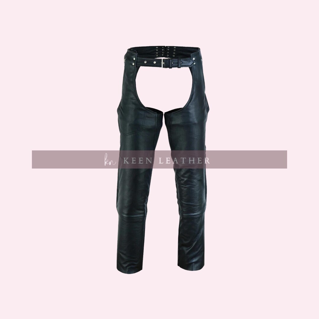 Leather Men's Rave Chaps, Custom Leather Chaps, Punk Pants, Gay Chaps ...