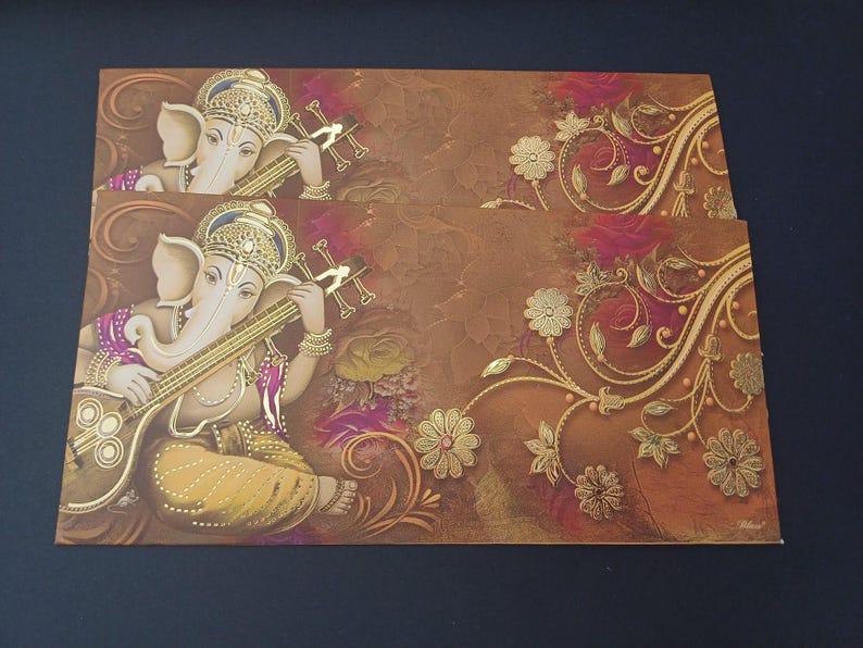 Lord Ganesha Wedding Envelopes: Shagun Money Wallets, EID Diwali Cards ...