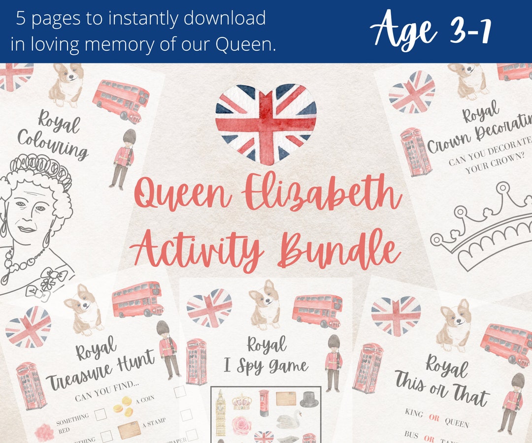 Queen Elizabeth Printable, Queen Print, Queen Elizabeth Activities for ...