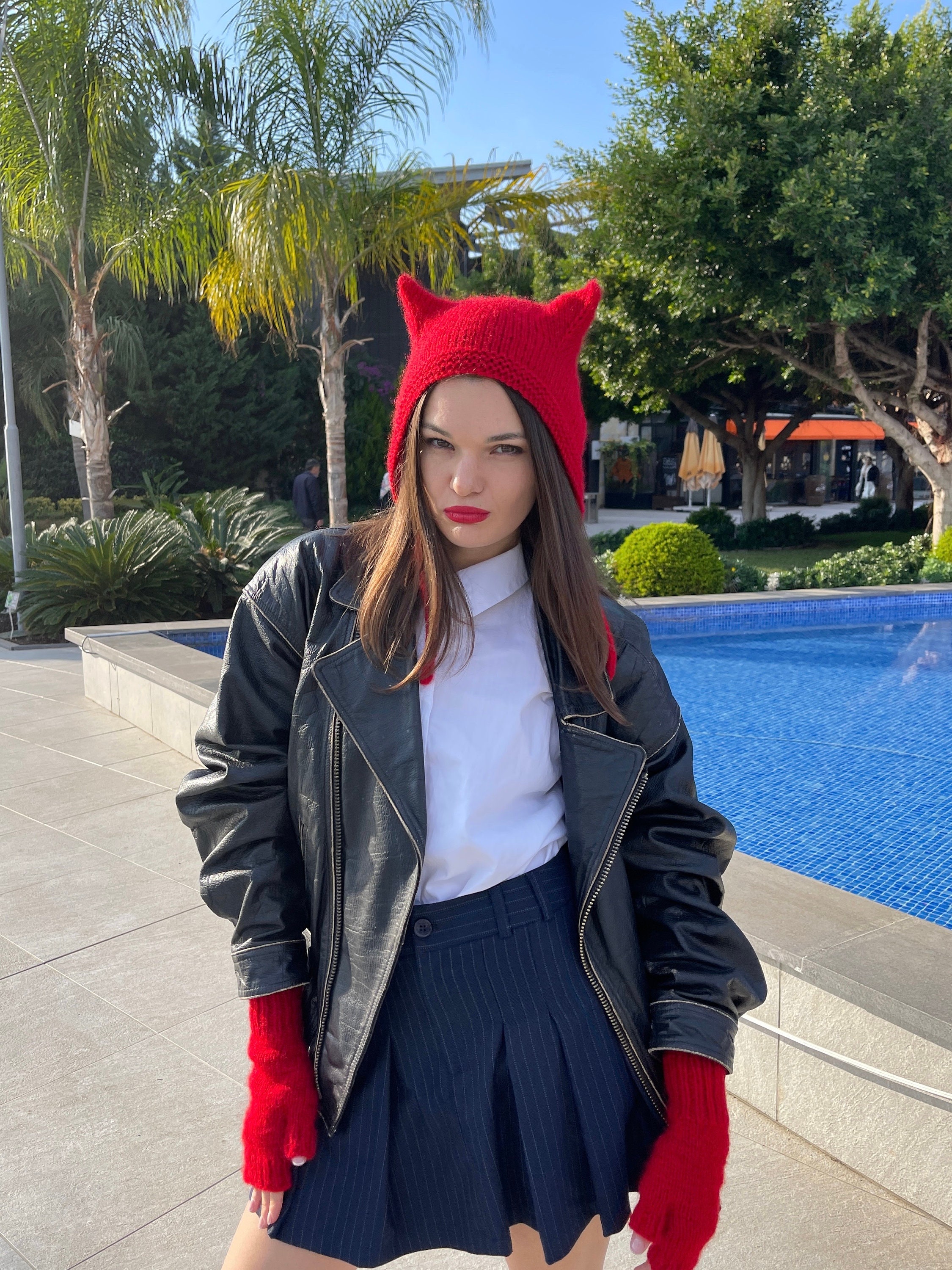 Cat Hat Crochet Handmade Bonnet - Etsy