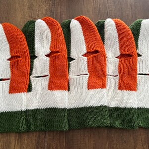 Knitted Balaclava Mask Anatomically Shaped Irish Tri Color Kneecap ...