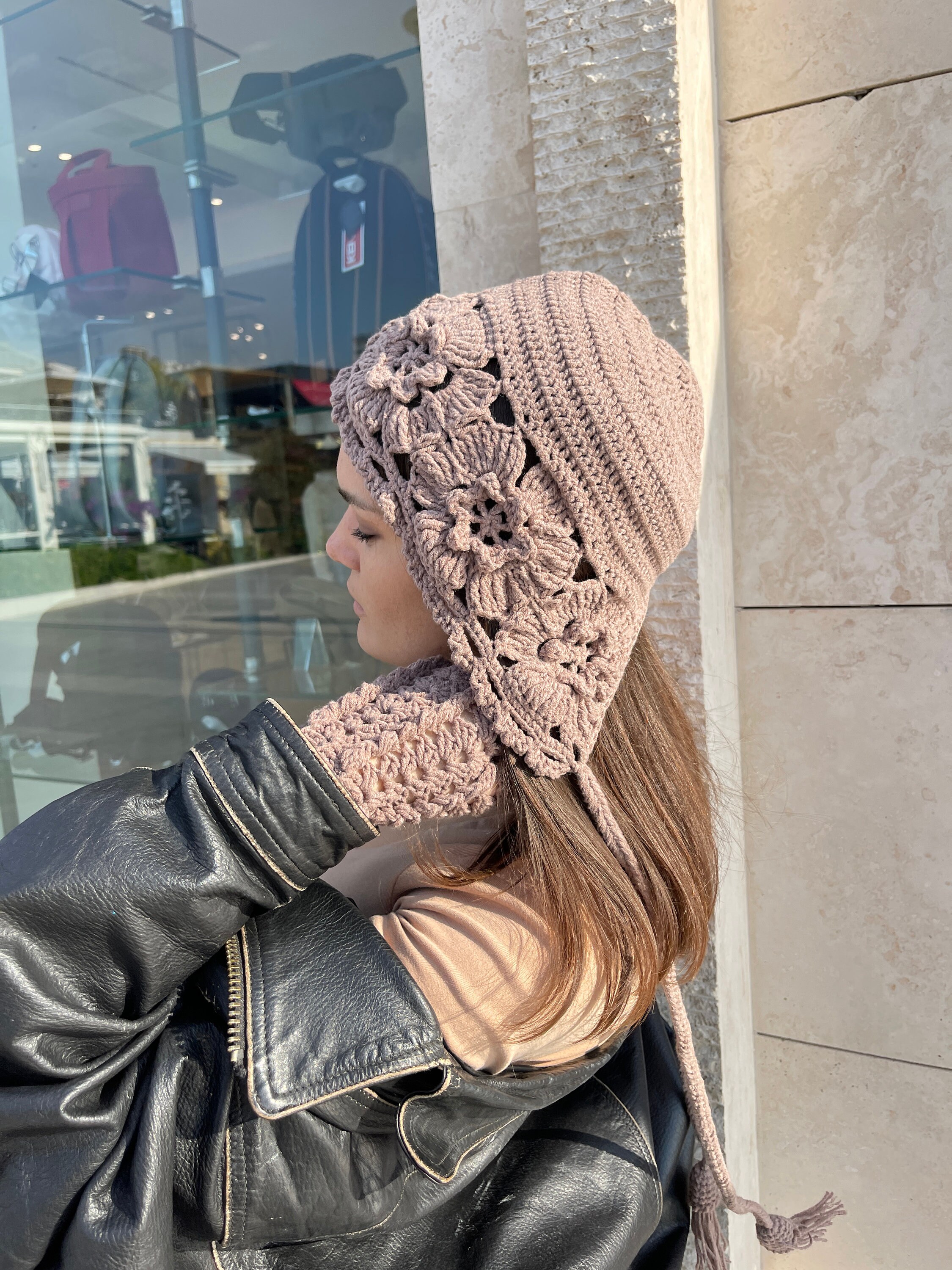Knitted Openwork Cap in the crochet Style - Etsy