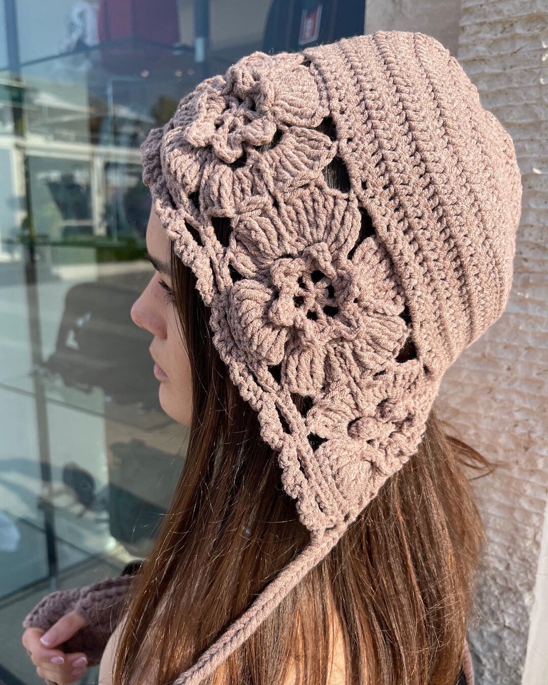 Knitted Openwork Cap in the crochet Style - Etsy