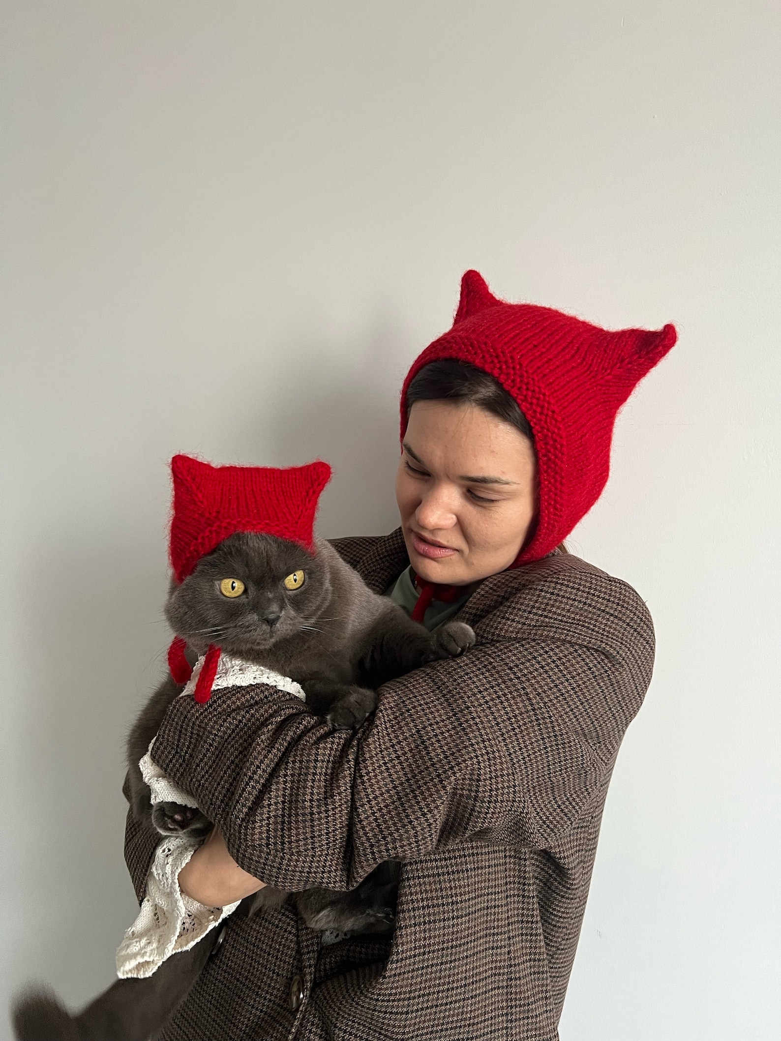 Cat Hat Crochet Handmade Bonnet - Etsy