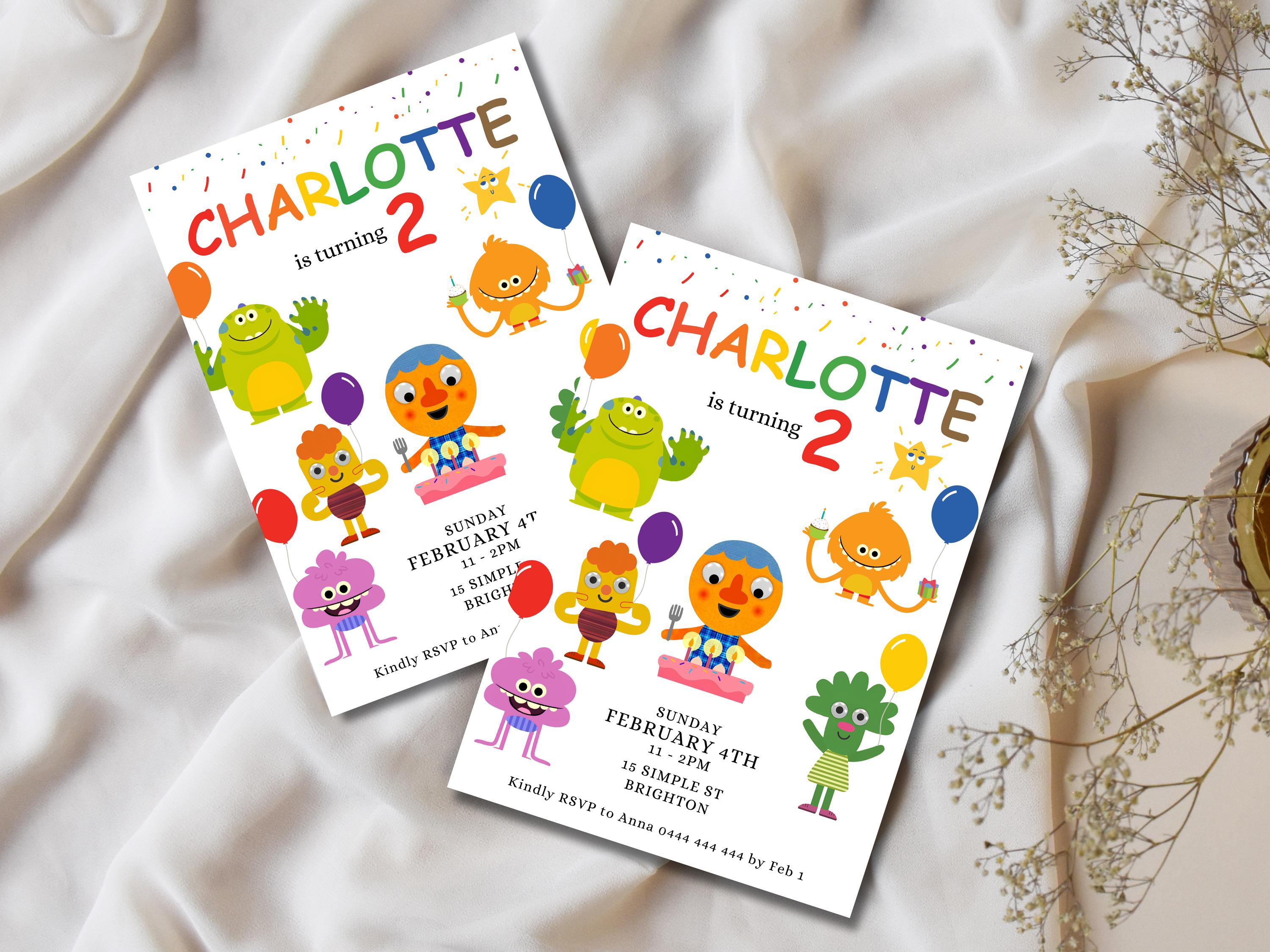 Super Simple Songs Birthday Invitation Editable Template Digital Boy ...