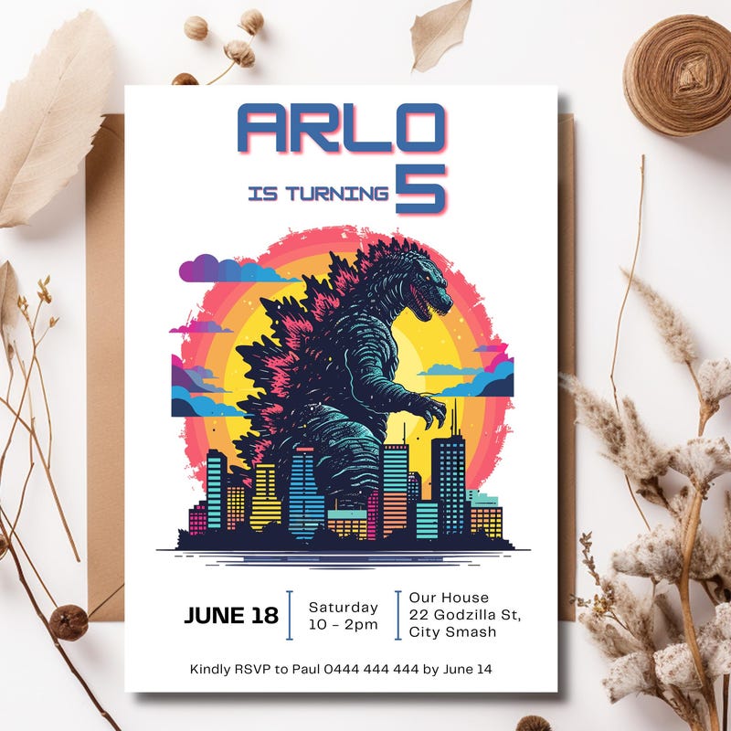 Godzilla Printables - Etsy