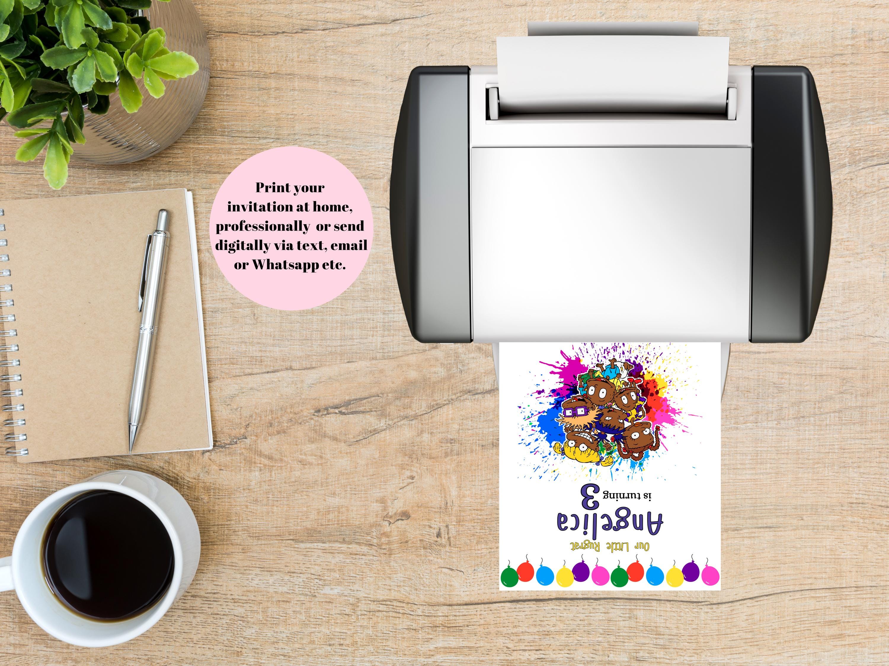 Rugrats Birthday Invitation Editable Template Digital Party Invitation ...