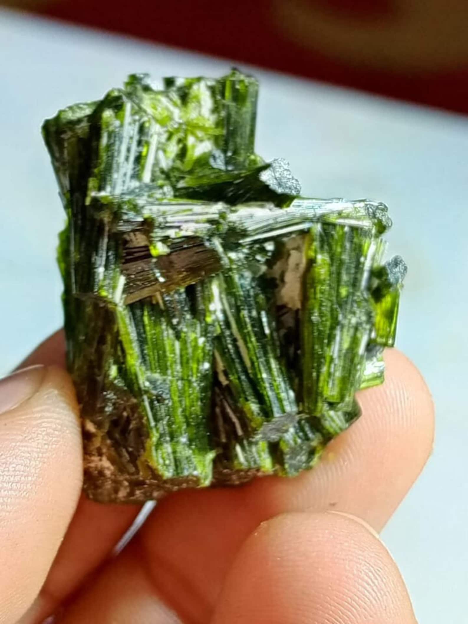 Epidote , Raw Epidote Crystal, Natural Epidote Mineral, Healing Crystal, Spirituality Crystal ...