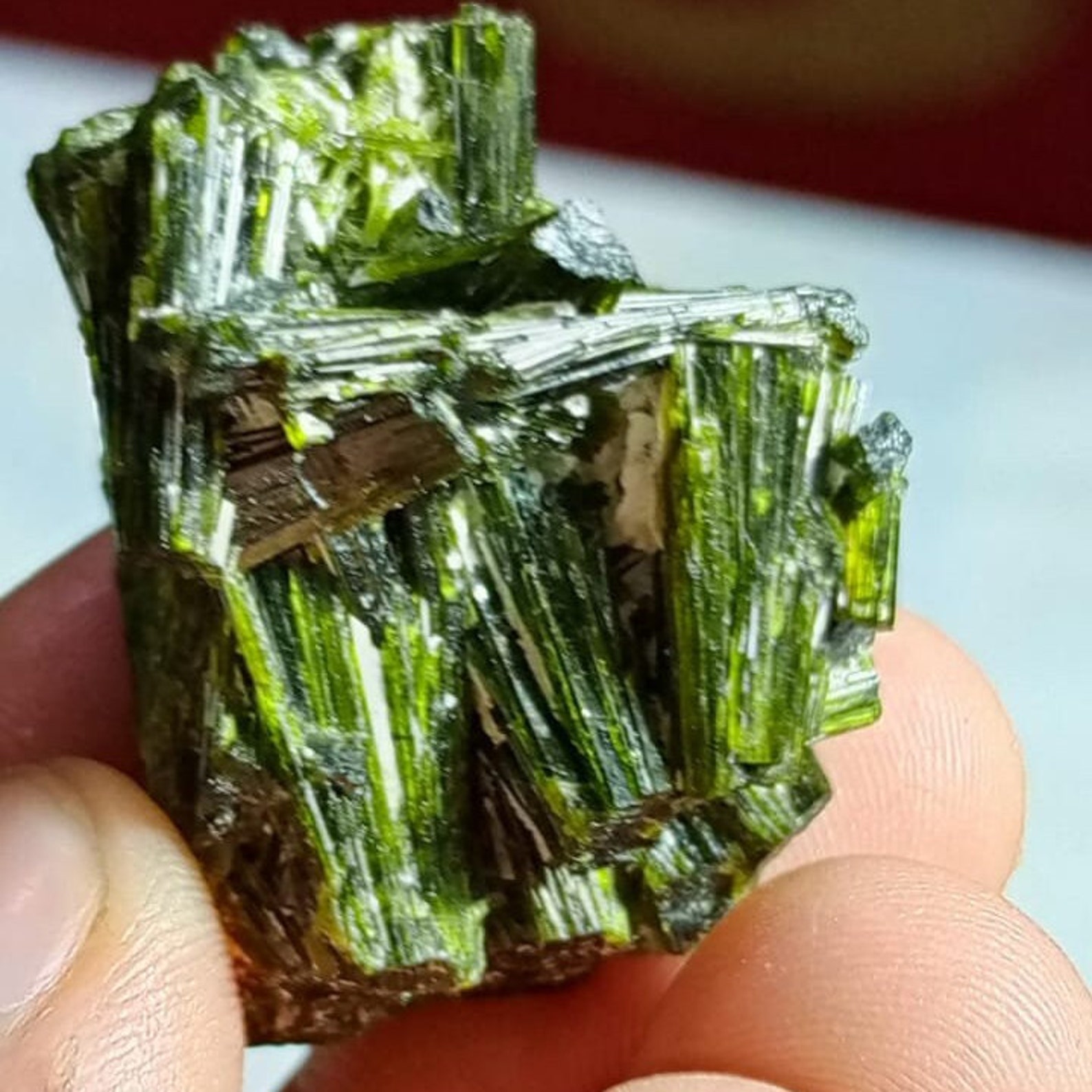 Epidote , Raw Epidote Crystal, Natural Epidote Mineral, Healing Crystal ...