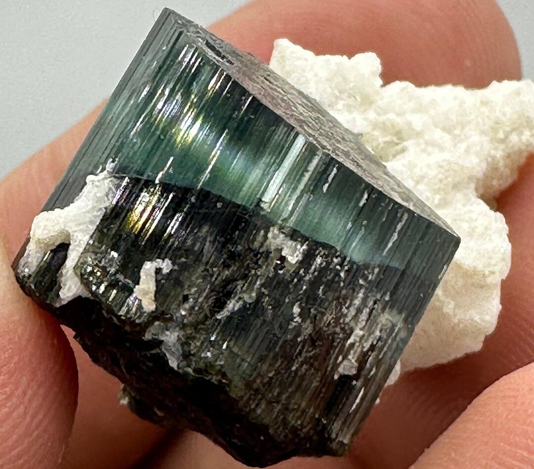 Blue Cap Tourmaline Crystals , Tourmaline Specimen, Tourmaline Blue Cap ...