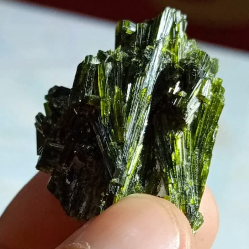 Epidote , Raw Epidote Crystal, Natural Epidote Mineral, Healing Crystal, Spirituality Crystal ...
