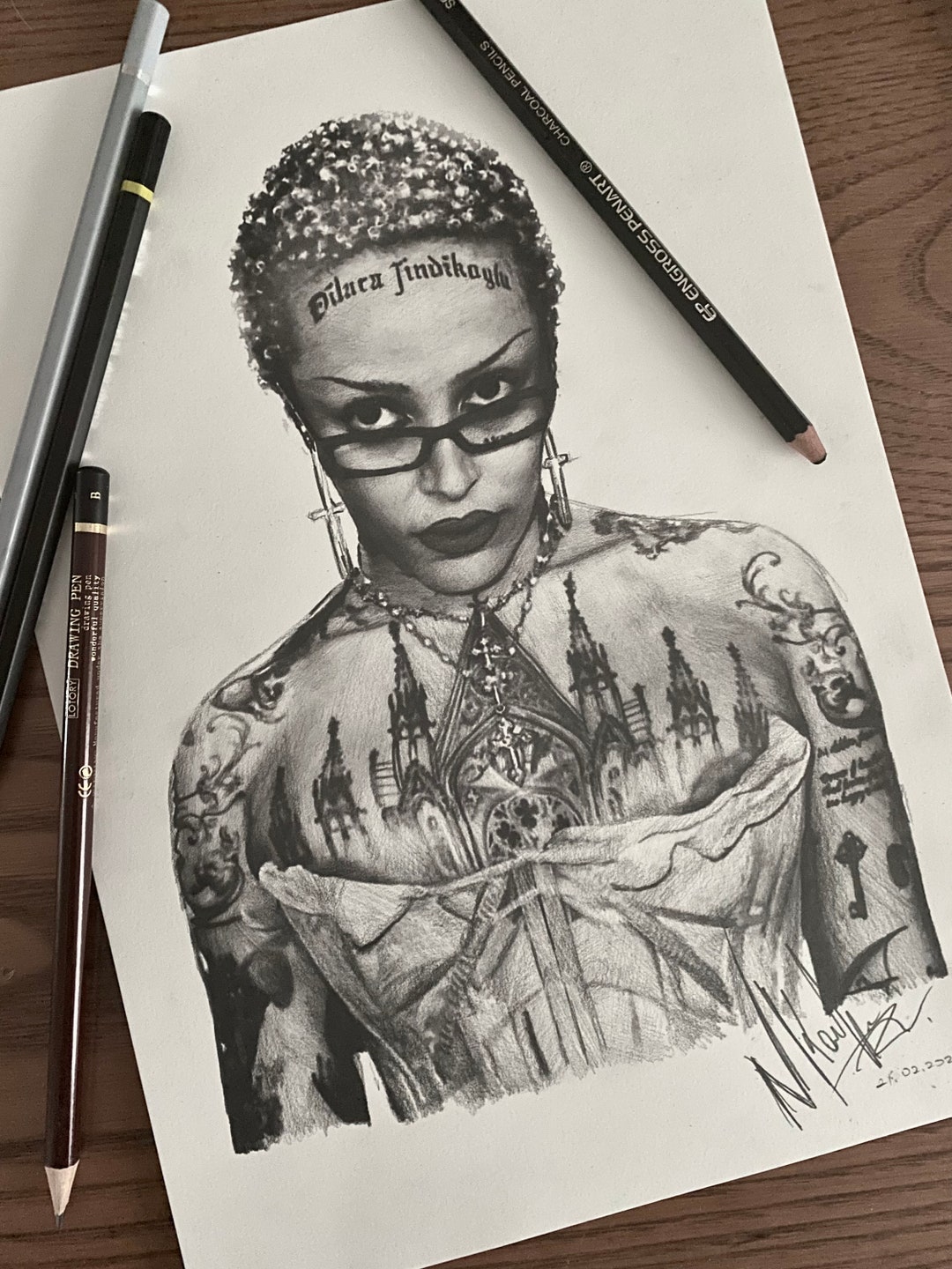 Doja Cat Pencil Drawing Portrait - Etsy