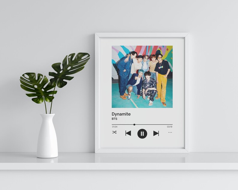 BTS Dynamite Music Player | Instant Download Printable Wall Art ...